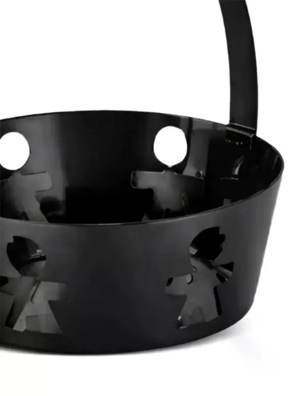 ALESSI Round Handle Basket - Black