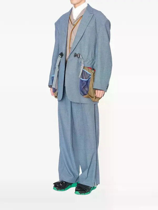 Kolor Plaid Multi-pocket Blazer