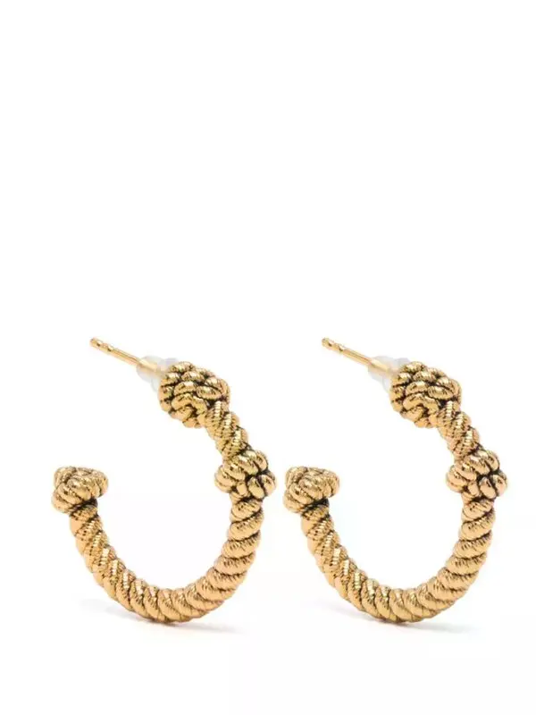 AURÉLIE BIDERMANN Tone Knotted Hoop Earrings - Gold