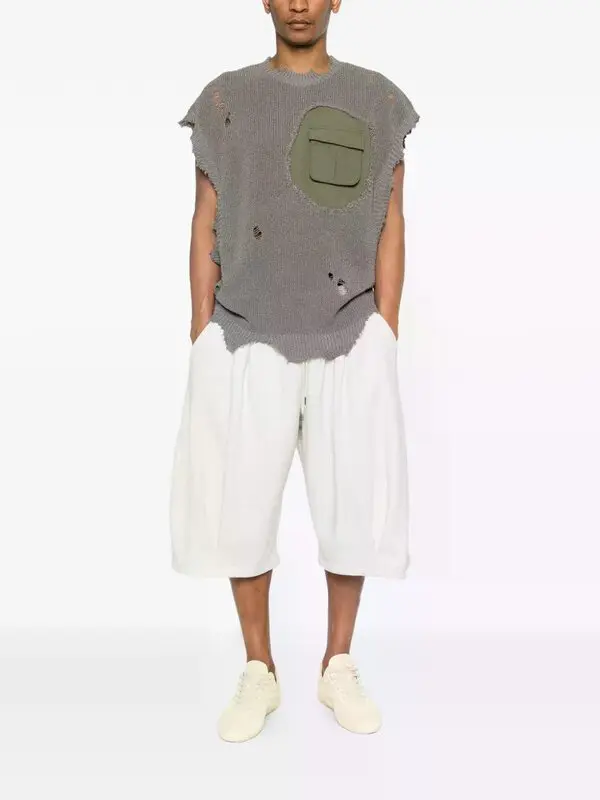 KHOKI Drawstring Pleated Relaxed Fit Shorts