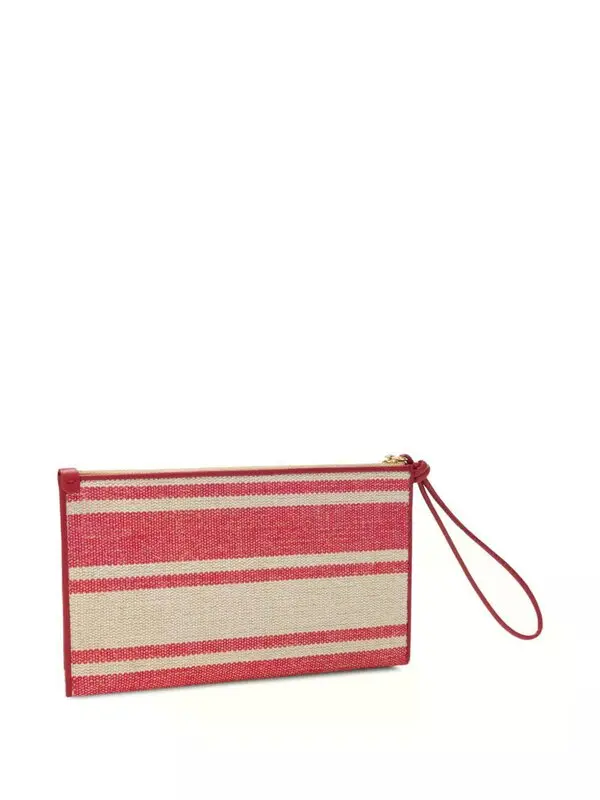 Furla Striped Envelope Clutch Bag - Red