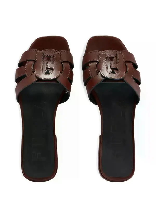 Furla Leather Sandals - Brown