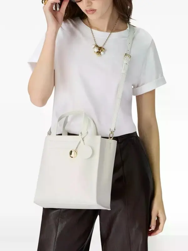 Furla Divide Ball Charm Tote Bag - White