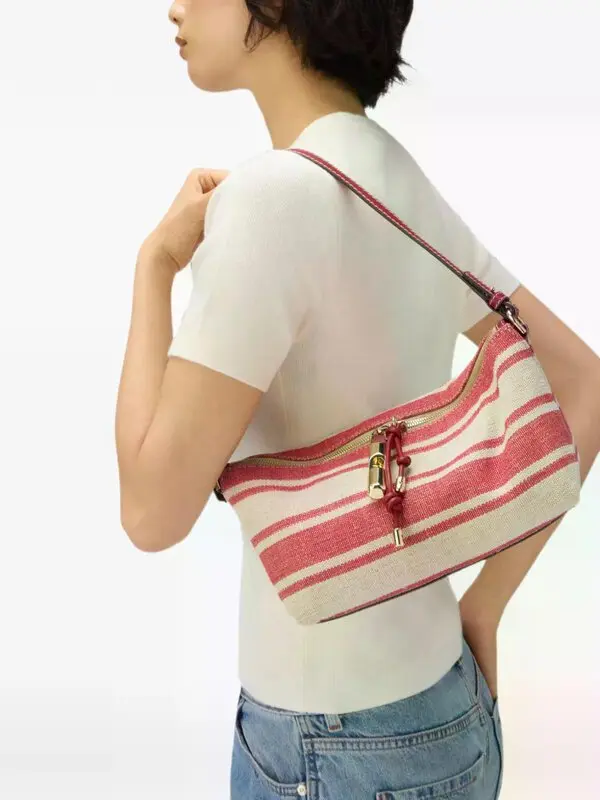 Furla Debby Striped Shoulder Bag - Red