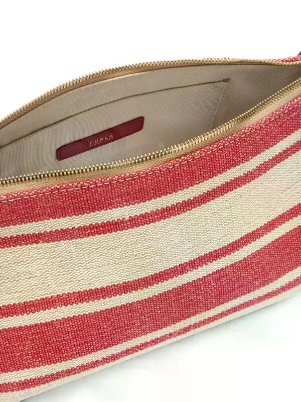 Furla Debby Striped Shoulder Bag - Red