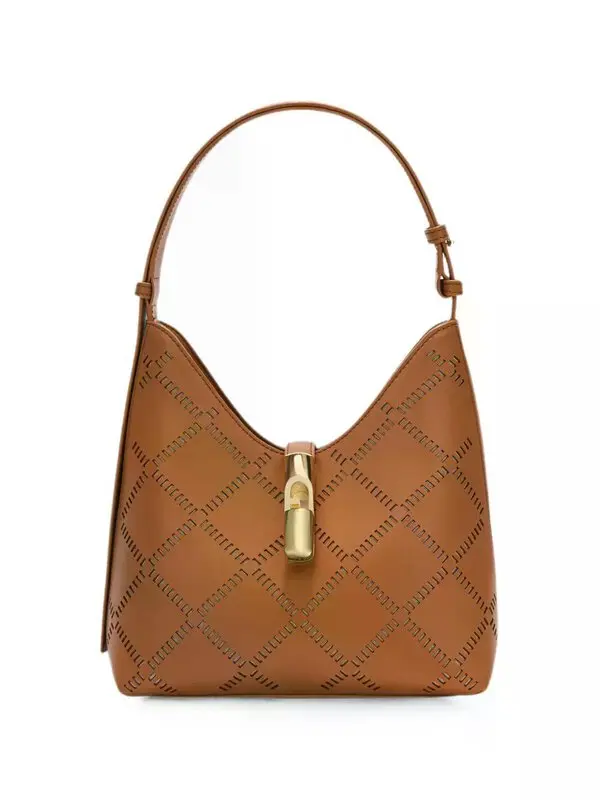 Furla Goccia Perforated Calfskin Hobo Bag