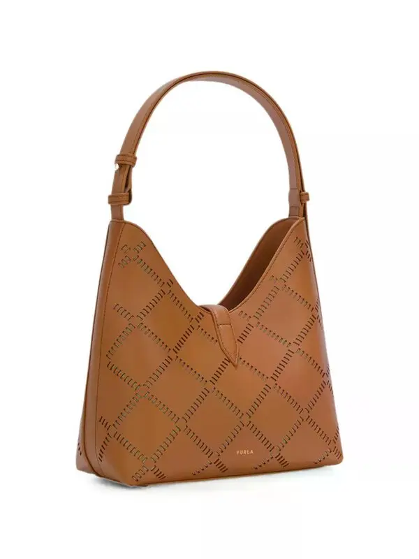 Furla Goccia Perforated Calfskin Hobo Bag