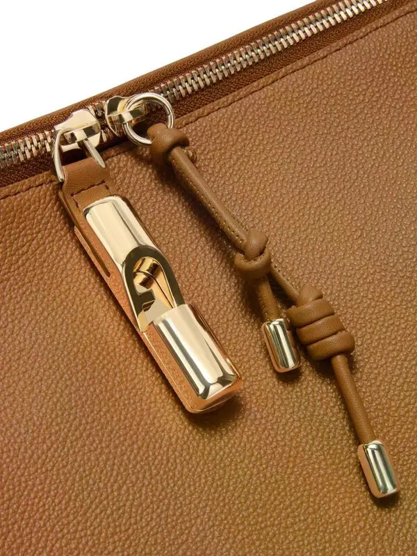 Furla Debby Charm Zip Shoulder Bag - Brown