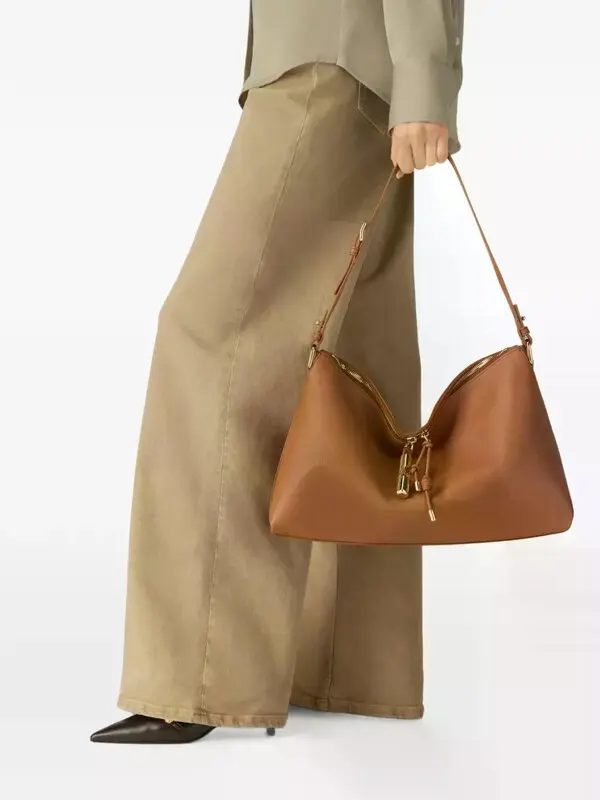 Furla Debby Charm Zip Shoulder Bag - Brown