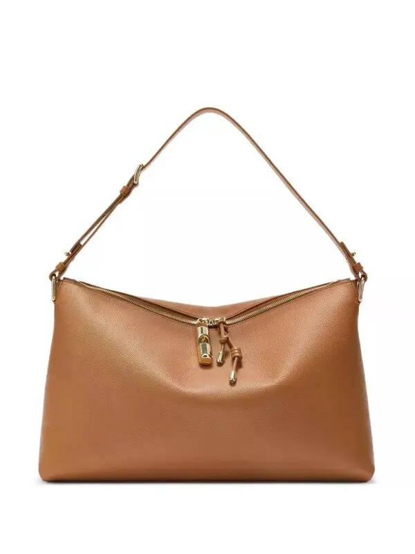 Furla Debby Charm Zip Shoulder Bag - Brown
