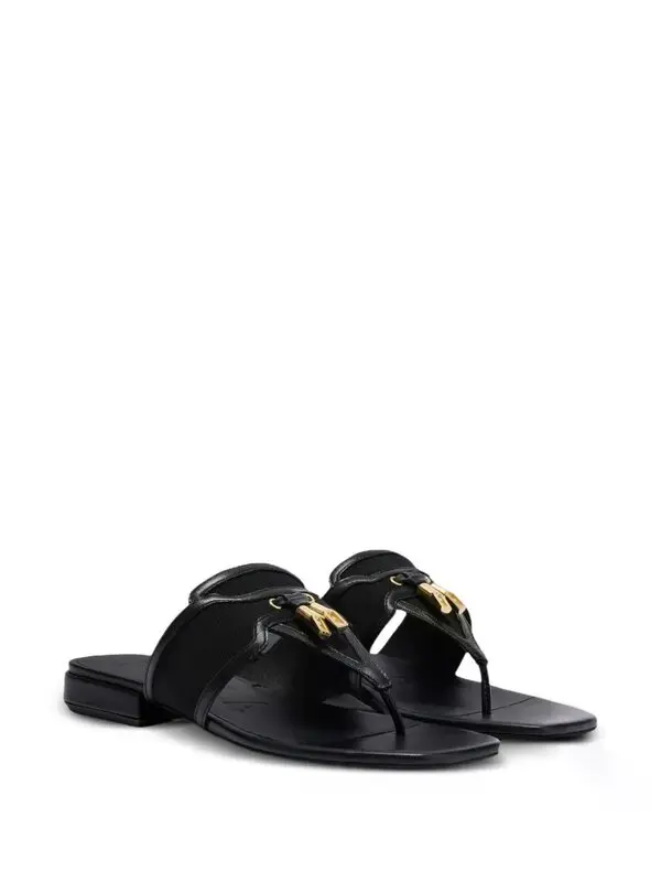 Furla Charm Detail T-bar Sandals