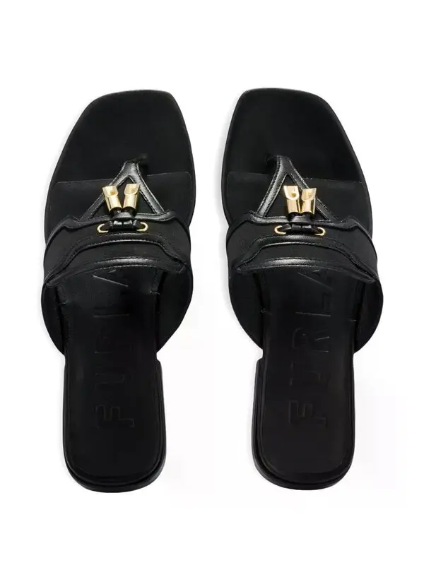 Furla Charm Detail T-bar Sandals