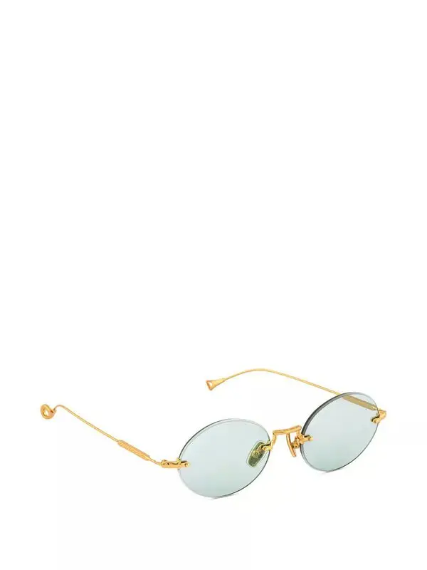 EYEPETIZER Round Metal Sunglasses - Green