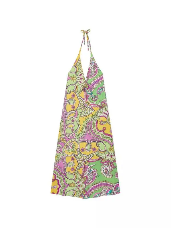 Malìparmi Hippie Lotus V-neck Dress - Yellow