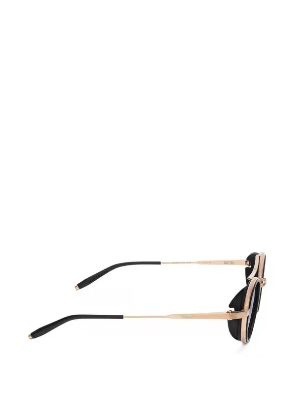 AKONI Astria Round-frame Sunglasses - Black