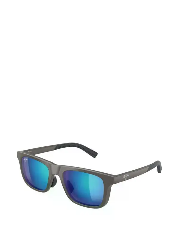 Maui Jim Moaka Sunglasses With Square Frames And Mirror Lenses