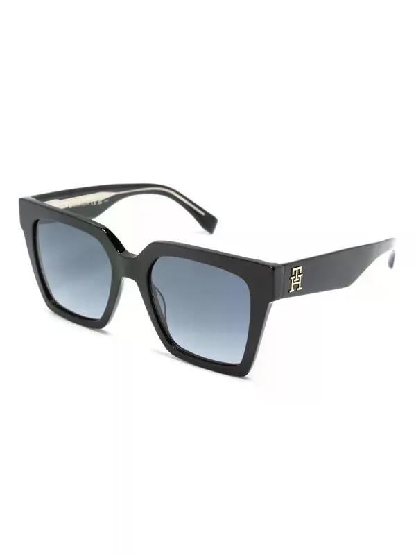 Tommy Hilfiger Monogram Geometric-frame Sunglasses - Black