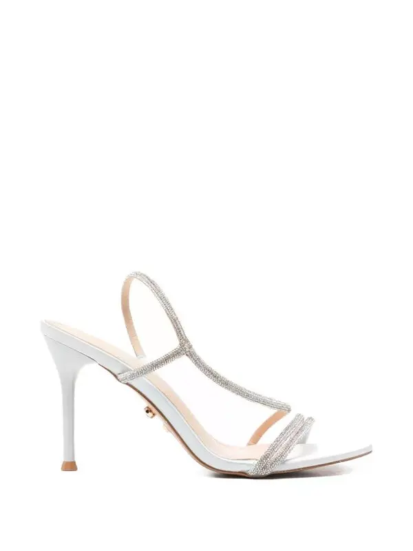 TWENTY FOURHAITCH Flamenco Embellished Strappy Sandals - Grey
