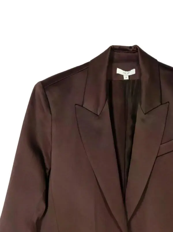 THE SEI Oversized Silk Blazer - Brown