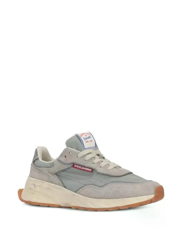 Dsquared2 Panelled Lace-up Low Top Sneakers - Grey