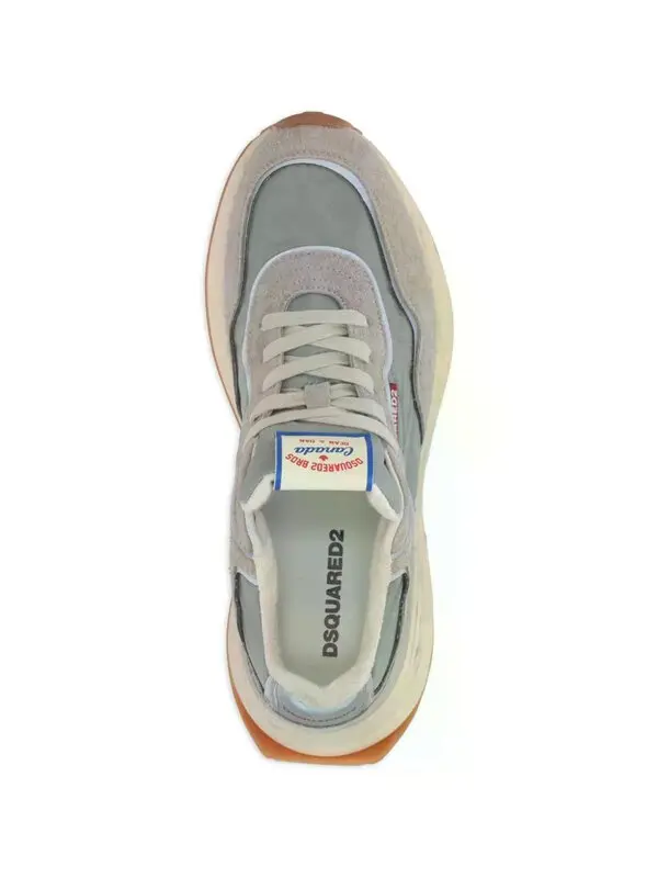 Dsquared2 Panelled Lace-up Low Top Sneakers - Grey