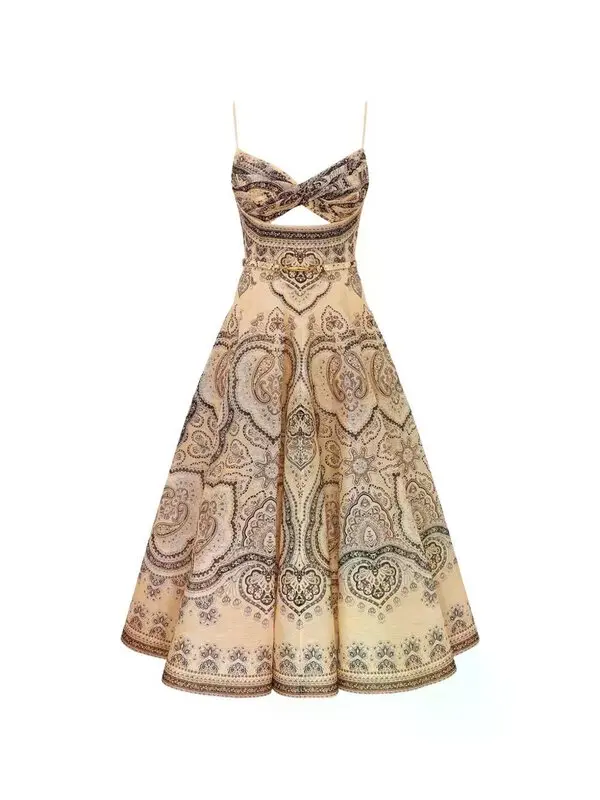 Zimmermann Luna Midi Dress - Neutrals