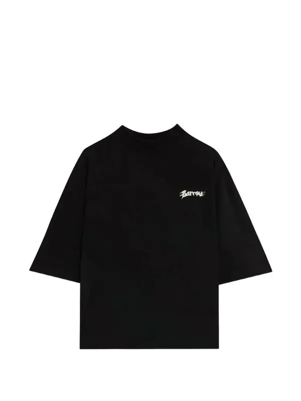BARROW Printed Boxy T-shirt - Black