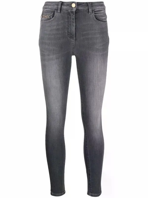 Elisabetta Franchi Logo Patch Denim Jeans