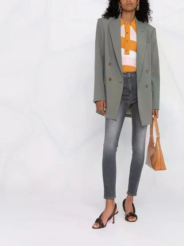 Elisabetta Franchi Logo Patch Denim Jeans