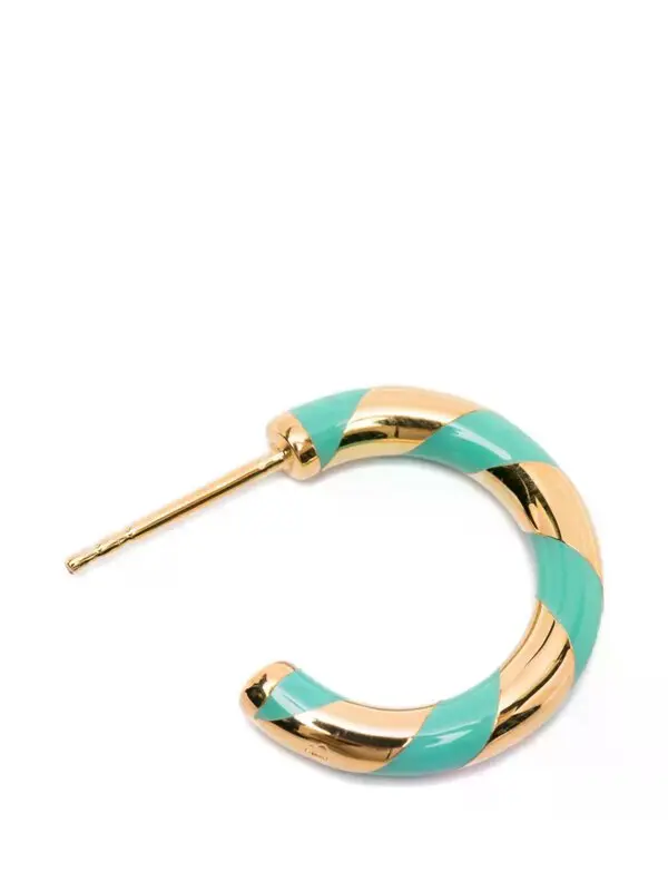 AURÉLIE BIDERMANN Positano Striped Hoop Earrings - Gold