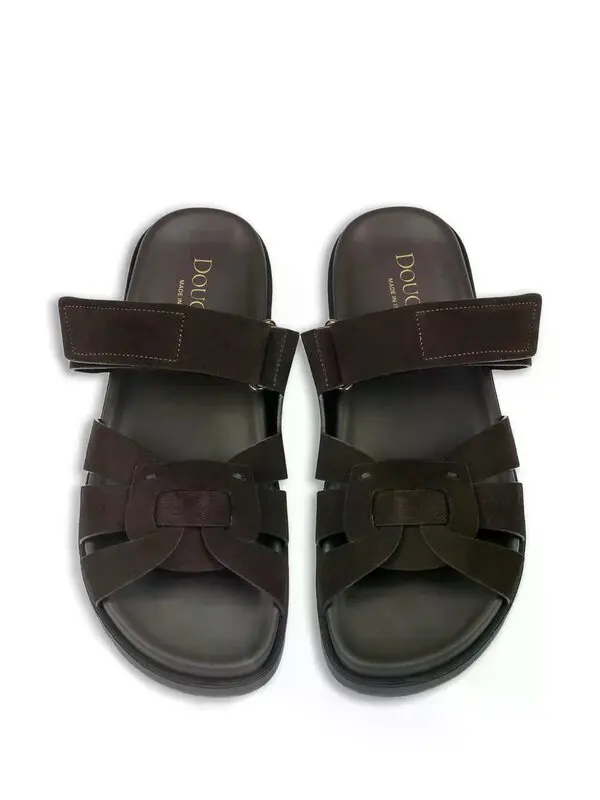 DOUCAL'S Suede Multi-strap Sandals - Brown