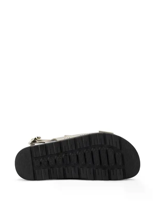 DOUCAL'S Leather Buckle Sandals - Neutrals