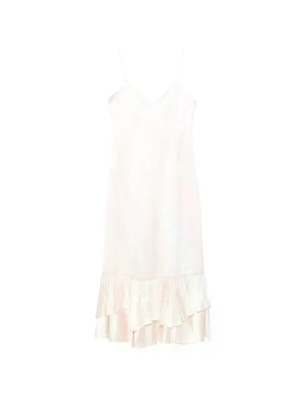 JIL SANDER Ruffled Slip Dress - Pink