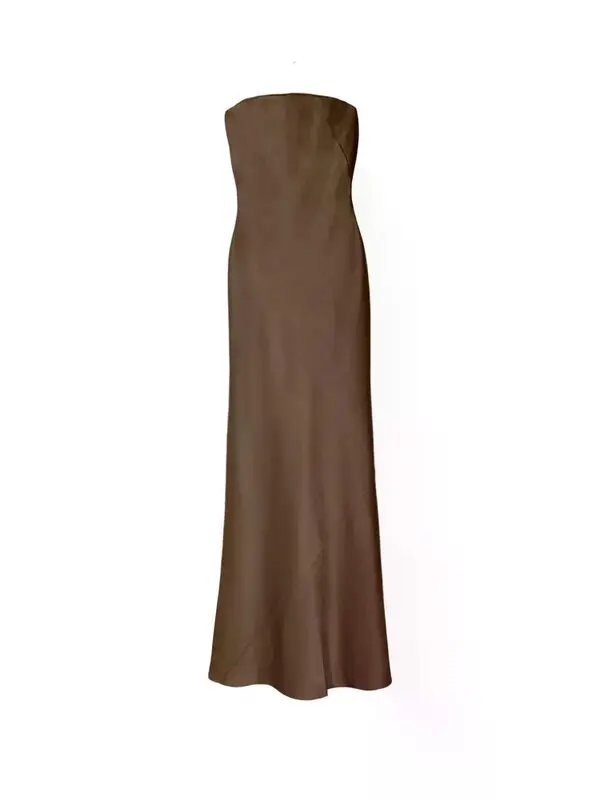 Alejandra Alonso Rojas Open Back Bustier Maxi Dress - Green