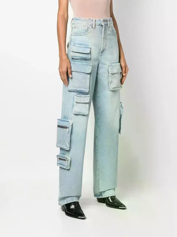 Off-White Bleach Multipocket Cargo Jeans