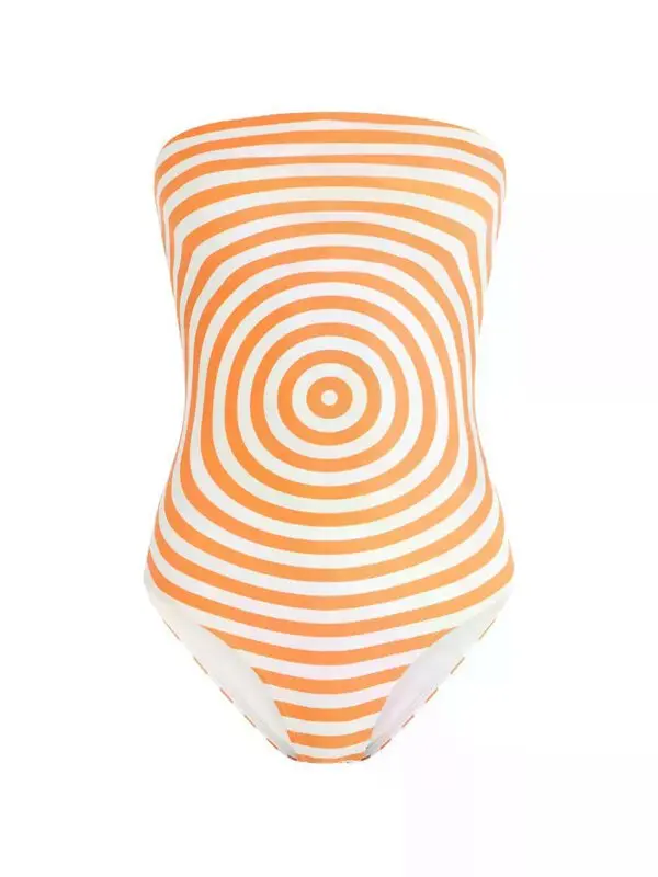 JEAN PAUL GAULTIER Striped Swimsuit - Orange