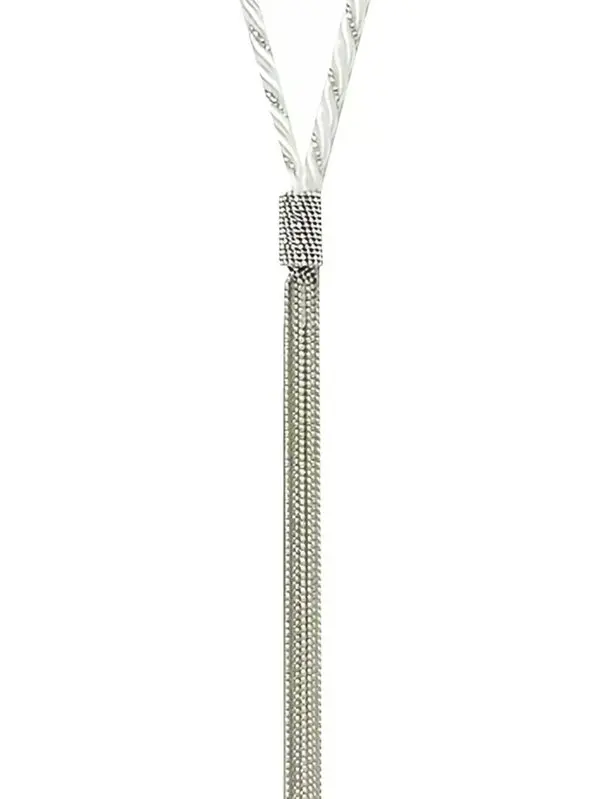 Peserico Tone Rope Chain Tassel Necklace