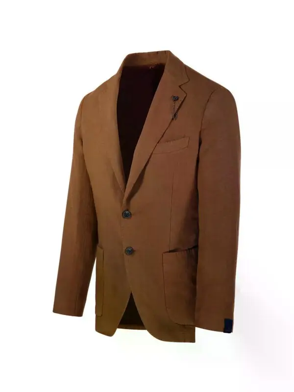 SANTANIELLO Buttoned Blazer - Brown