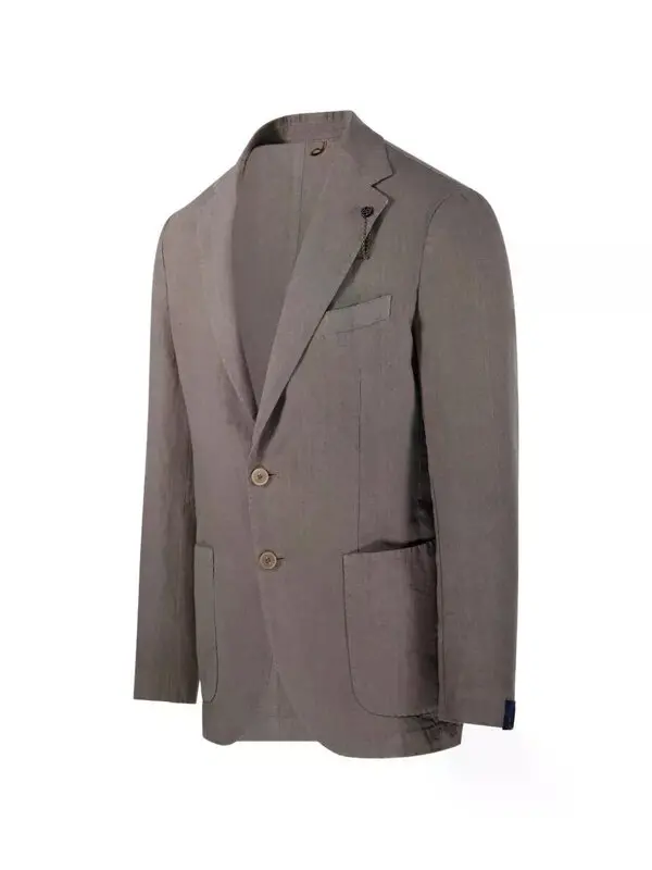 SANTANIELLO Buttoned Pocket Blazer - Grey