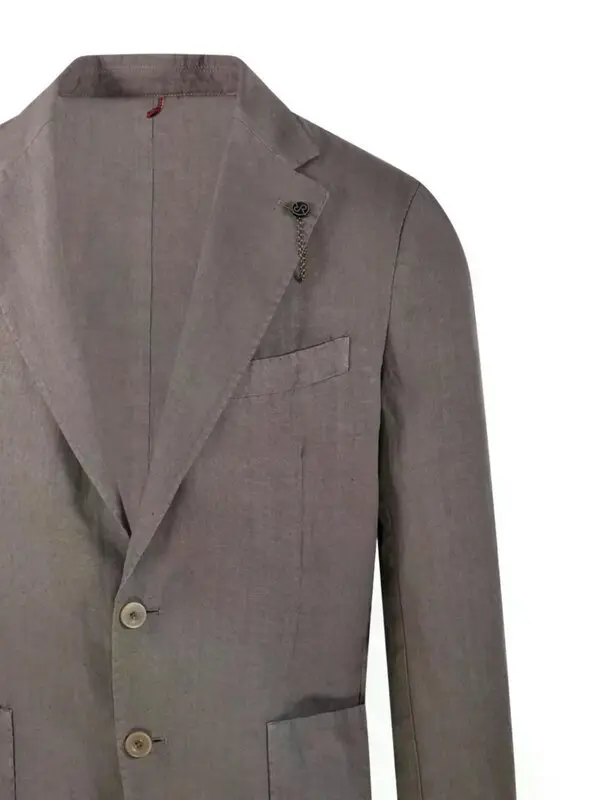 SANTANIELLO Buttoned Pocket Blazer - Grey
