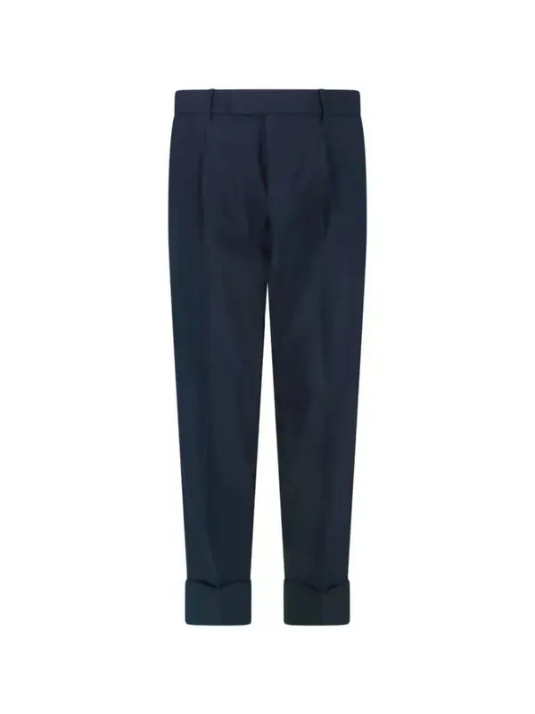 CRUNA Navy Pleated Trousers