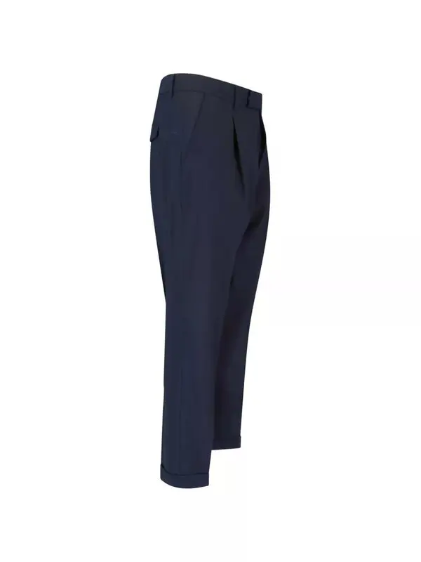 CRUNA Navy Pleated Trousers