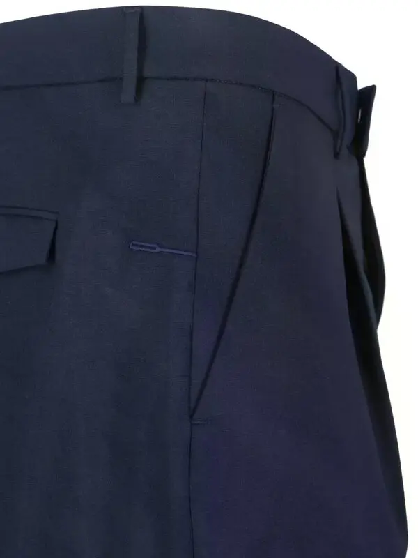 CRUNA Navy Pleated Trousers