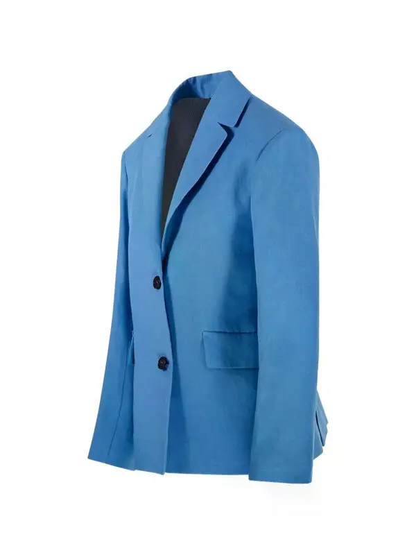 Max Mara Button Notched Blazer - Blue