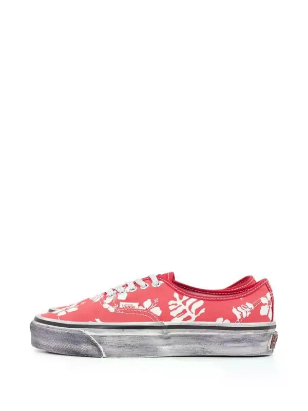 VANS Premium Authentic Floral Print Sneakers - Red