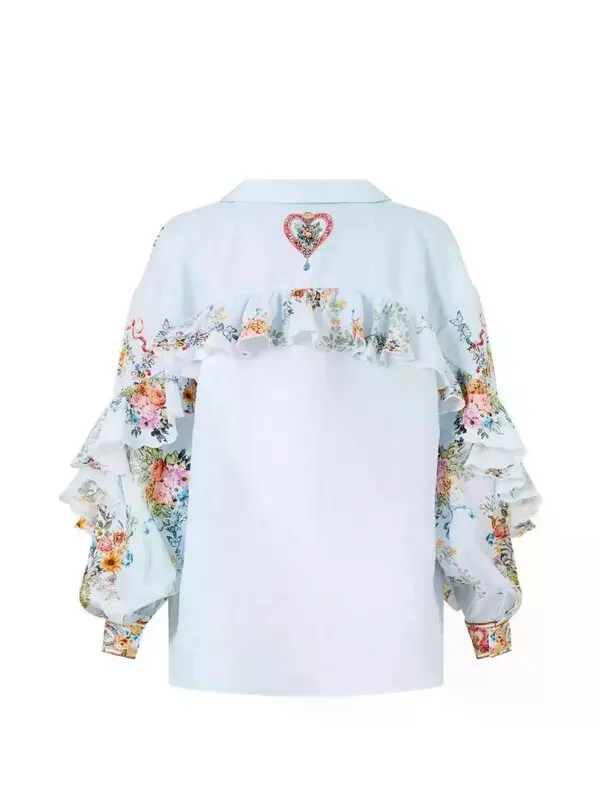 Camilla Seville Sweetheart Frill Detail Button Shirt