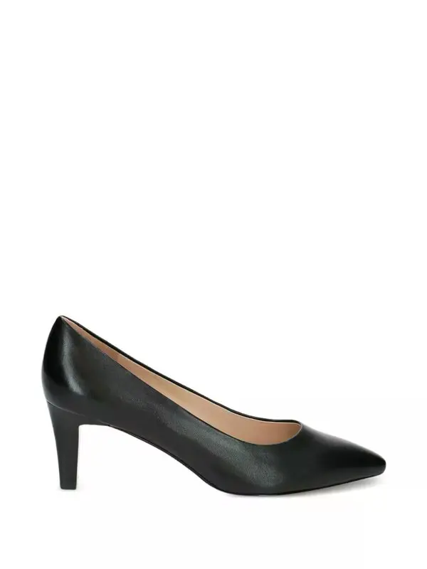 PETER KAISER Pointed Toe Block Heel Pumps - Black