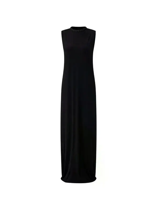 Elisabetta Franchi Sleeveless Maxi Dress With Jewel Embellishment