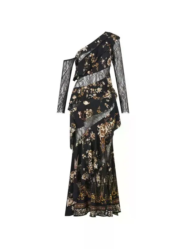 Camilla Flamenco Folklore Frill Paneled Maxi Dress