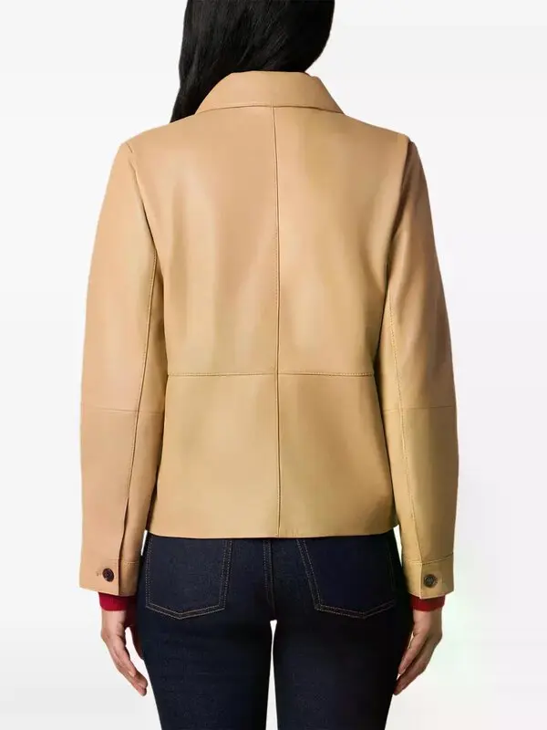Brooks Brothers Shirt Collar Leather Jacket